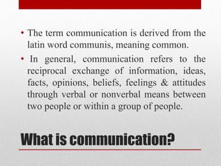 The Communication Process | PPTX