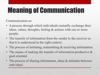 The Communication Process | PPTX