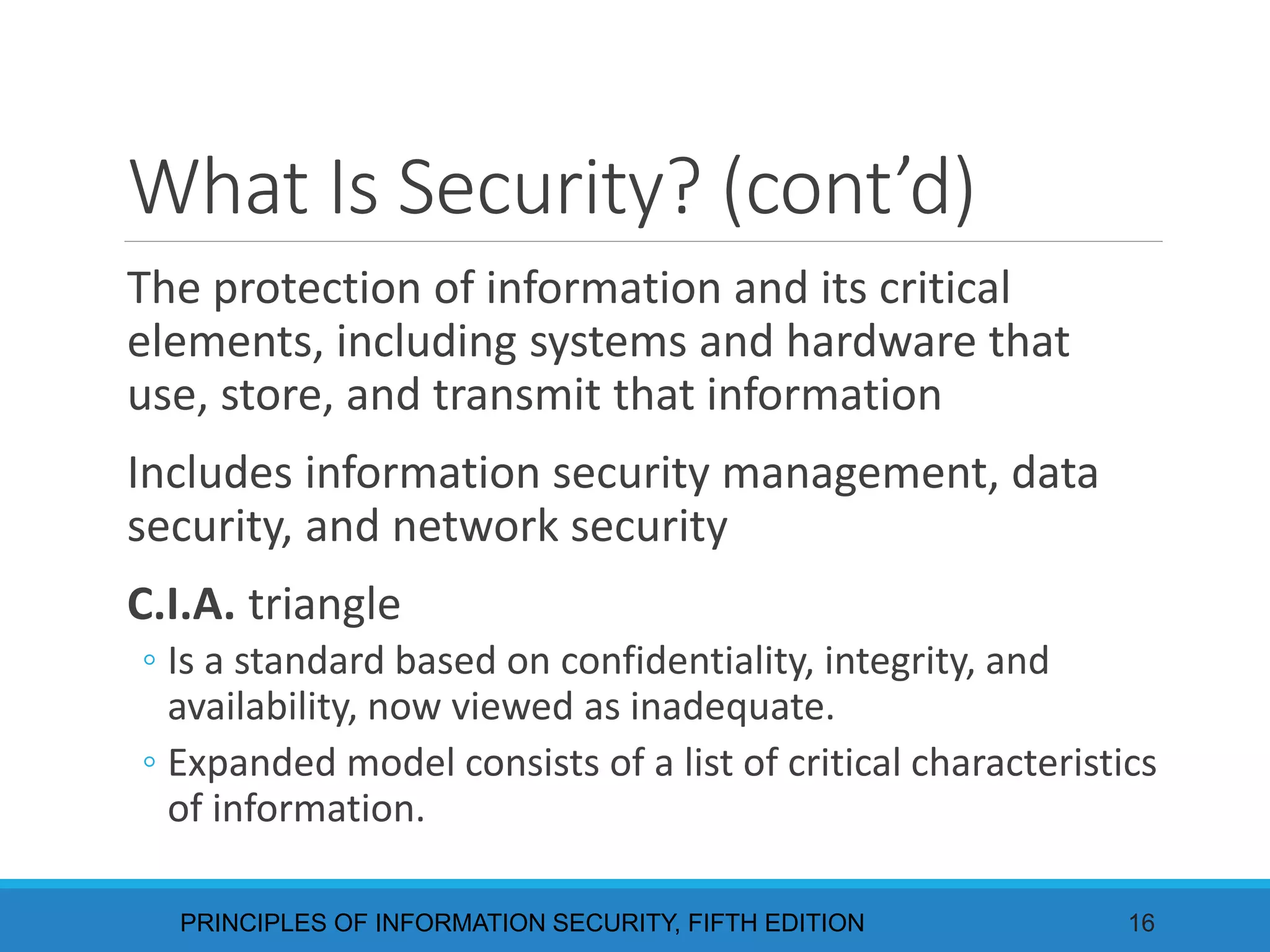 Information Assurance And Security - Chapter 1 - Lesson 1 | PPT