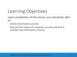 Information Assurance And Security - Chapter 1 - Lesson 1 | PPT