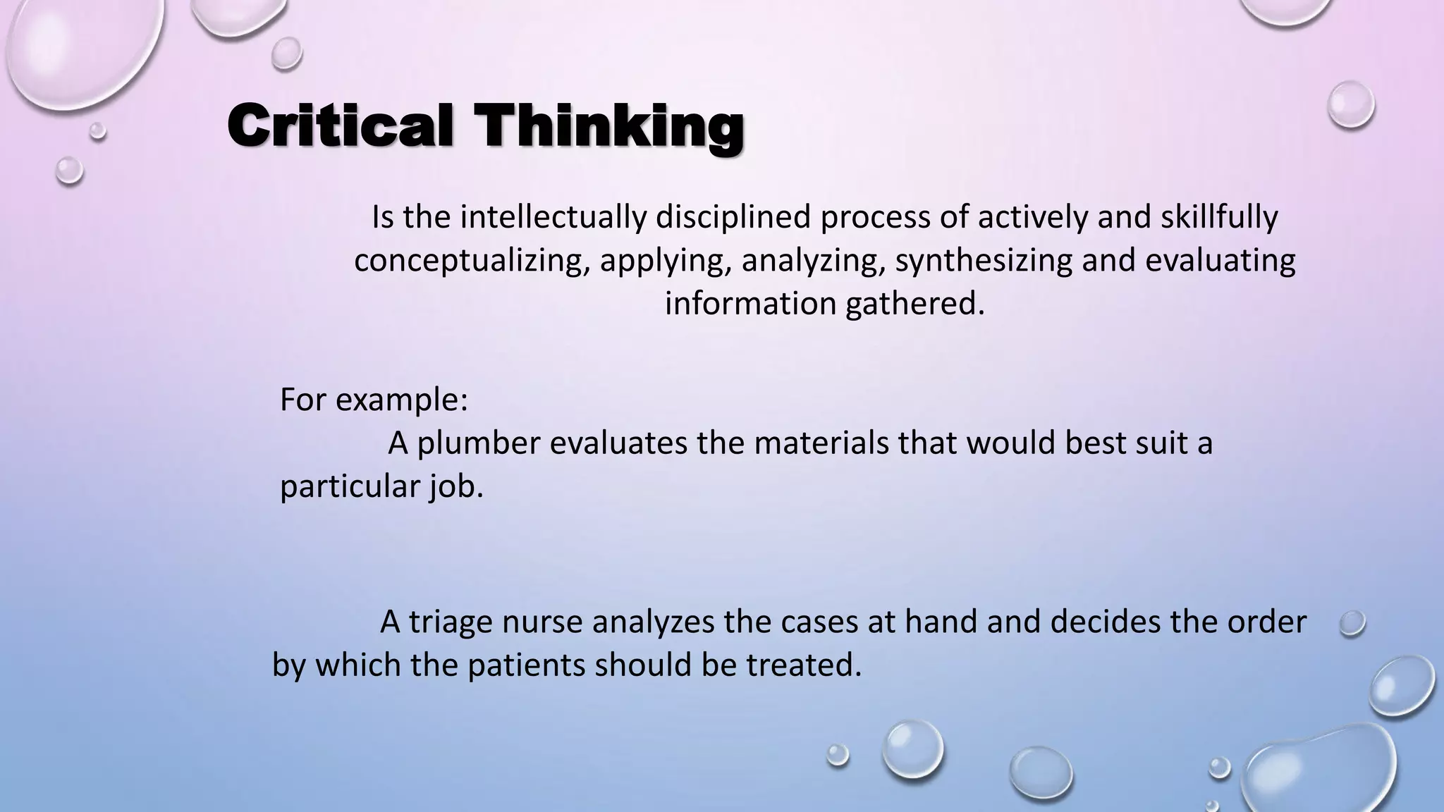 Lesson 1 Critical Thinking | PPTX