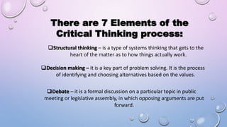 Lesson 1 Critical Thinking | PPTX