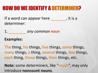 Determiners | PPTX