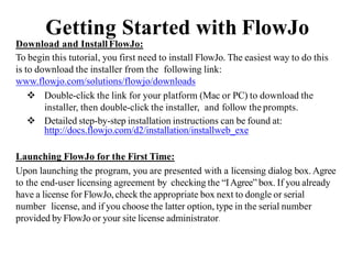 Lesson 1 Basic Tutorial Data Analysis Software for Flow Cytometry | PPTX