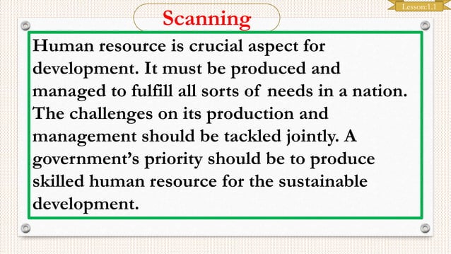 Human Resource Development (Grade:10) Unit 1.1 | PPTX
