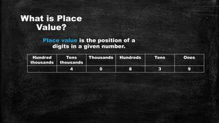 Lesson 1 Place Value and Value of Whole Numbers | PPTX