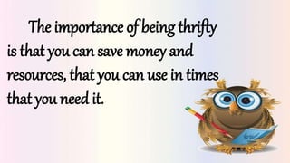 Practicing Thriftiness | PPTX