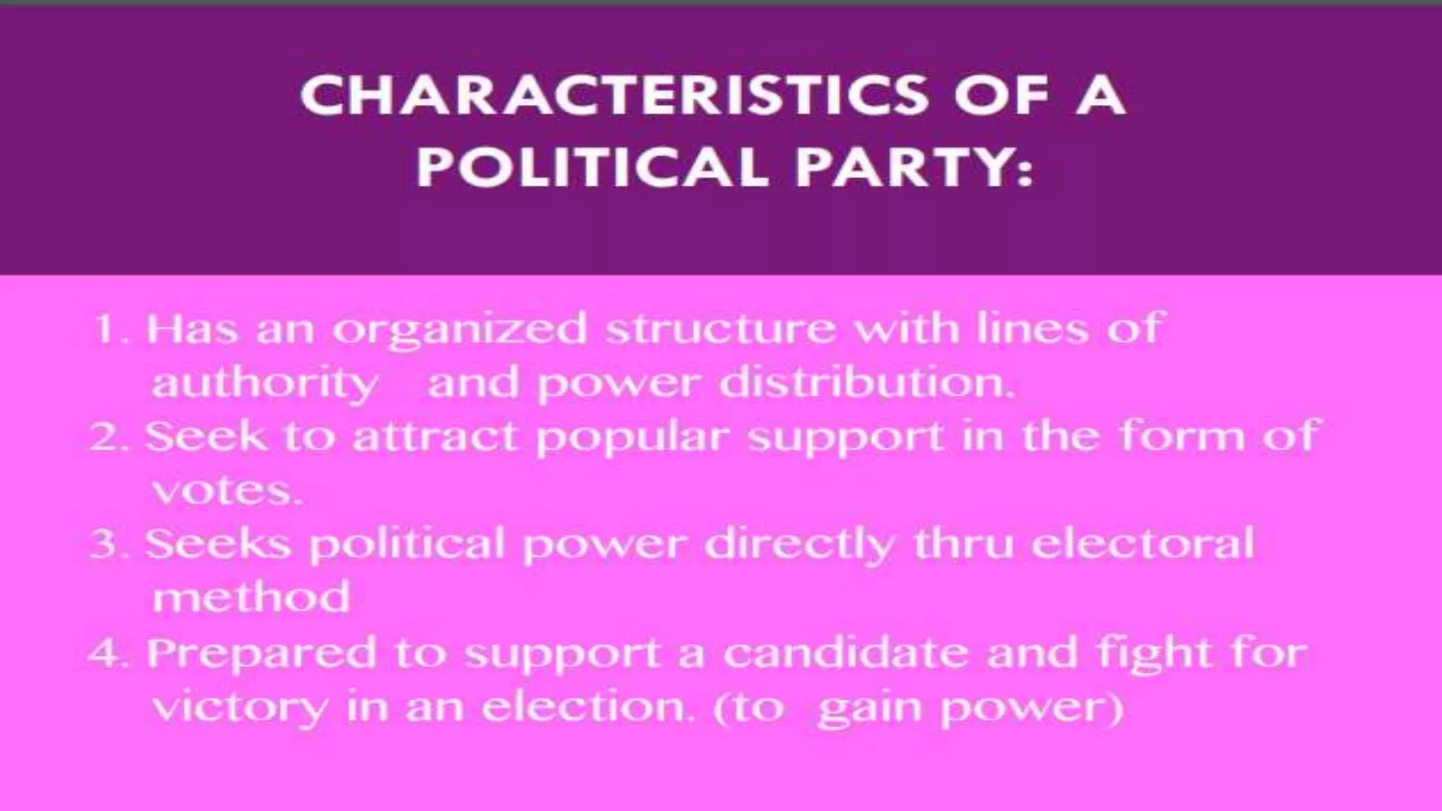 Lesson 10: POLITICAL PARTIES | PPTX