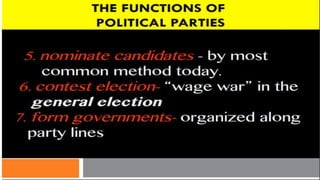 Lesson 10: POLITICAL PARTIES | PPTX