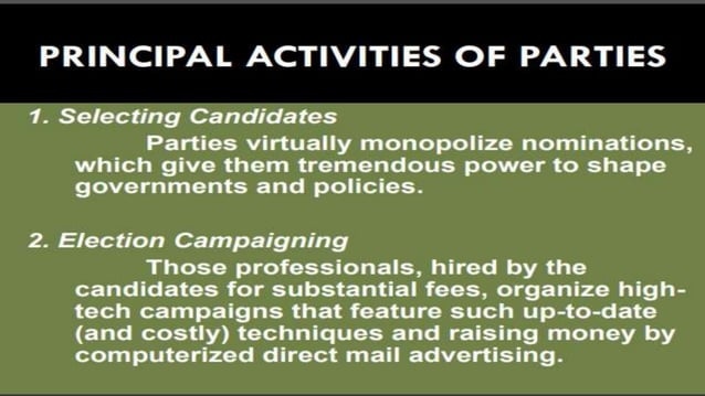 Lesson 10: POLITICAL PARTIES | PPTX | Elections | Politics