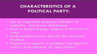 Lesson 10: POLITICAL PARTIES | PPTX