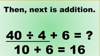 ORDER OF OPERATIONS | PPT