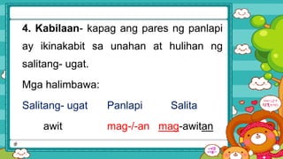 Salitang-Ugat at Panlapi | PPTX