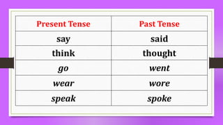 Simple Past Tense of Irregular Verb | PPTX