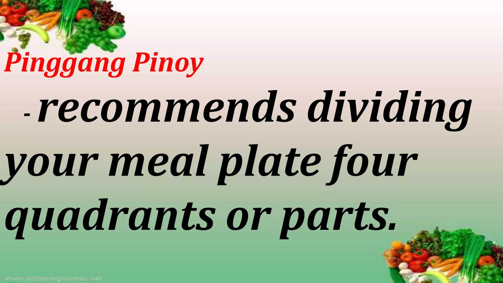 Food Pyramid and Pinggang Pinoy | PPTX