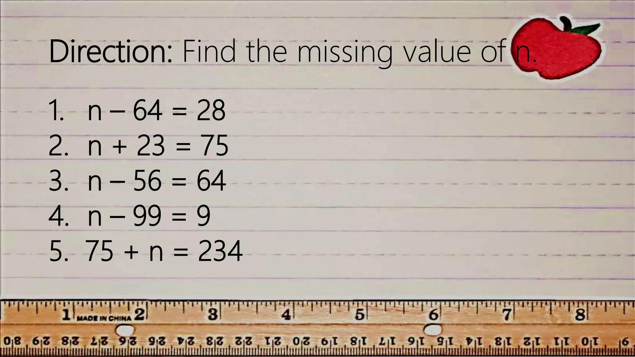 Solving Number Sentences | PPTX