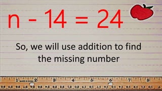 Solving Number Sentences | PPTX