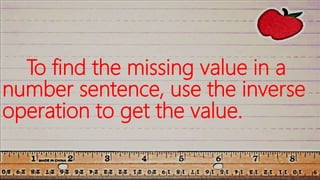 Solving Number Sentences | PPTX