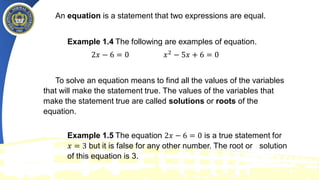 Lesson 1.2 NT (Equation and Inequalities).pdf | Programming Languages | Computing