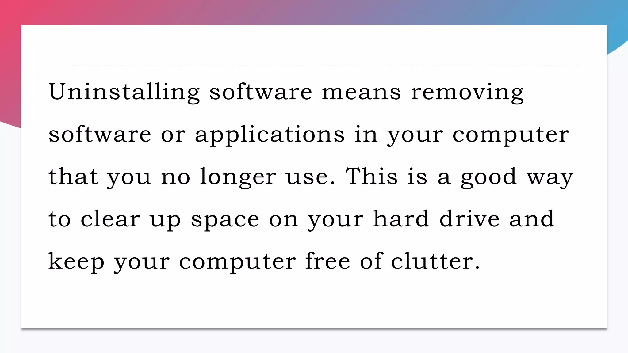 INSTALLING SOFTWARE | PPTX