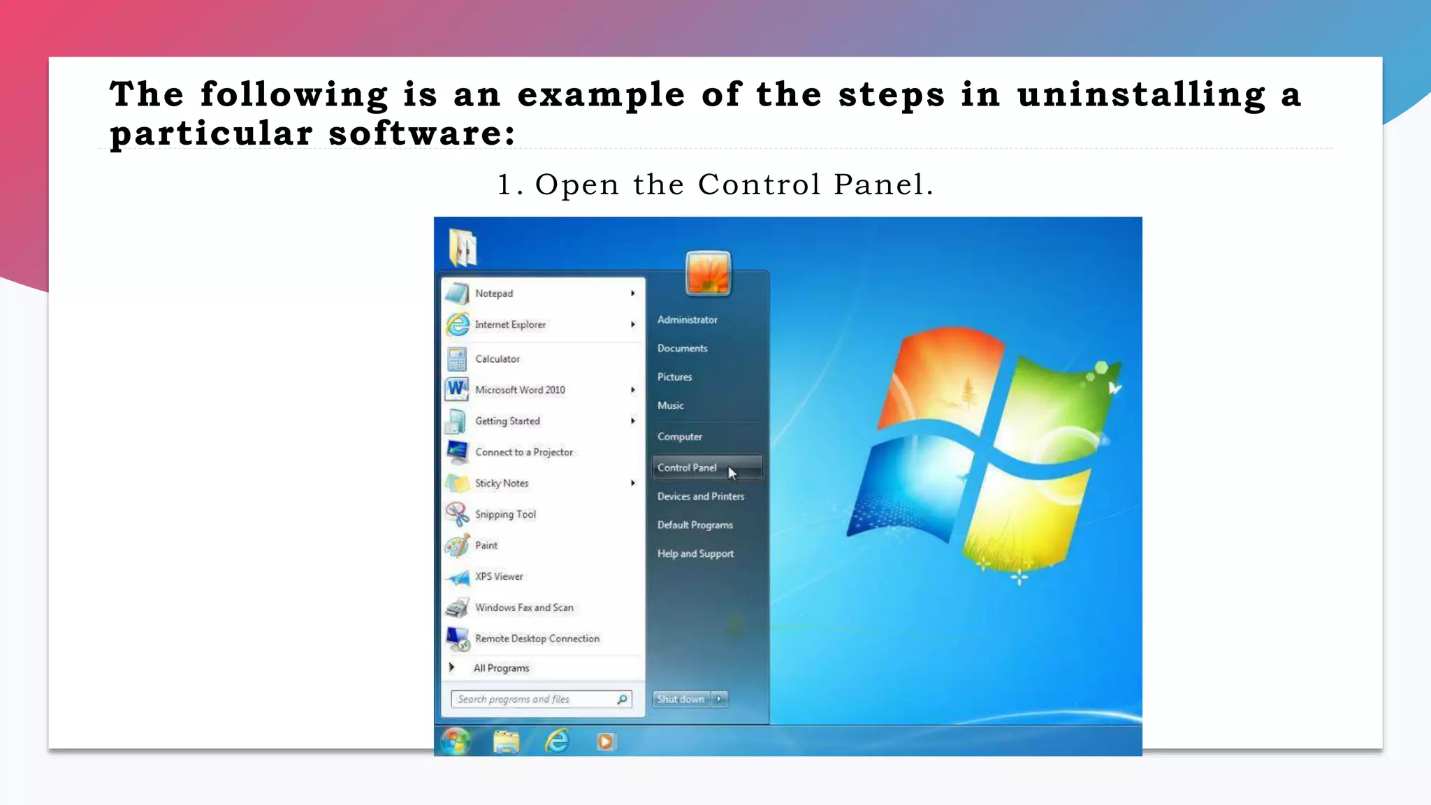 INSTALLING SOFTWARE | PPTX