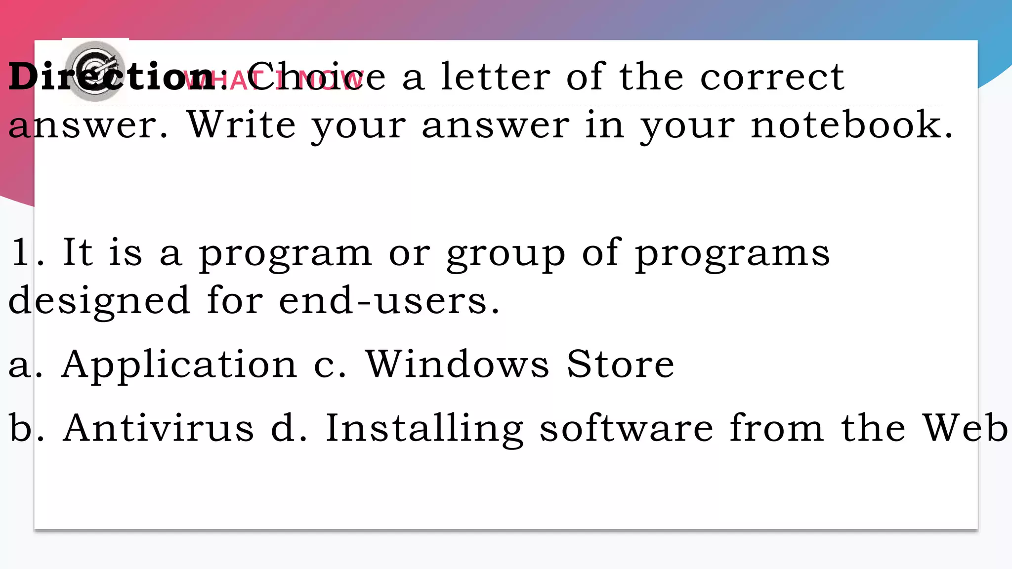 INSTALLING SOFTWARE | PPTX