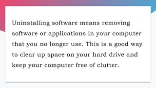 INSTALLING SOFTWARE | PPTX