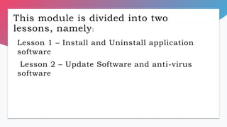 INSTALLING SOFTWARE | PPTX