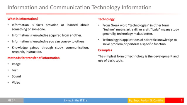 Living in the IT Era - Lesson 1.pptx | Social Networking | Internet