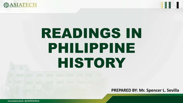 Readings in Philippine History module 1 | PPTX
