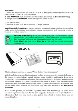 Lesson plan in English: Grade 7 Multimedia Resources | DOCX