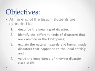lesson 1.2 The Nature of Disaster and Risk Factor - Perspective of ...
