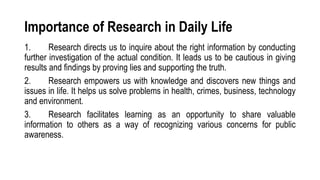 PRACTICAL RESEARCH MODULE 1 LESSON 1 NATURE AND INQUIRY OF RESEARCH ...
