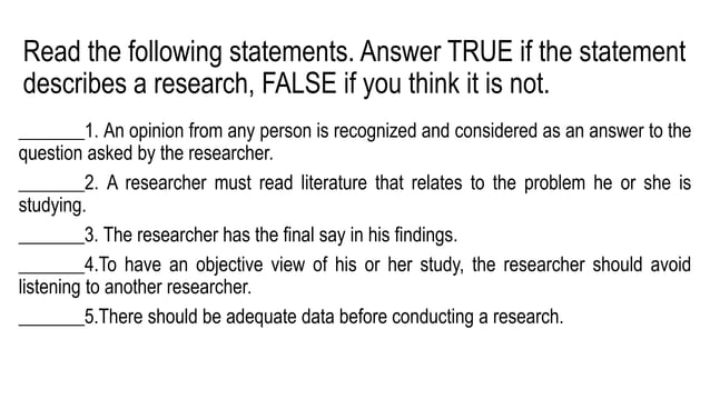 PRACTICAL RESEARCH MODULE 1 LESSON 1 NATURE AND INQUIRY OF RESEARCH ...