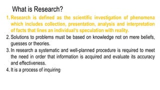 PRACTICAL RESEARCH MODULE 1 LESSON 1 NATURE AND INQUIRY OF RESEARCH ...