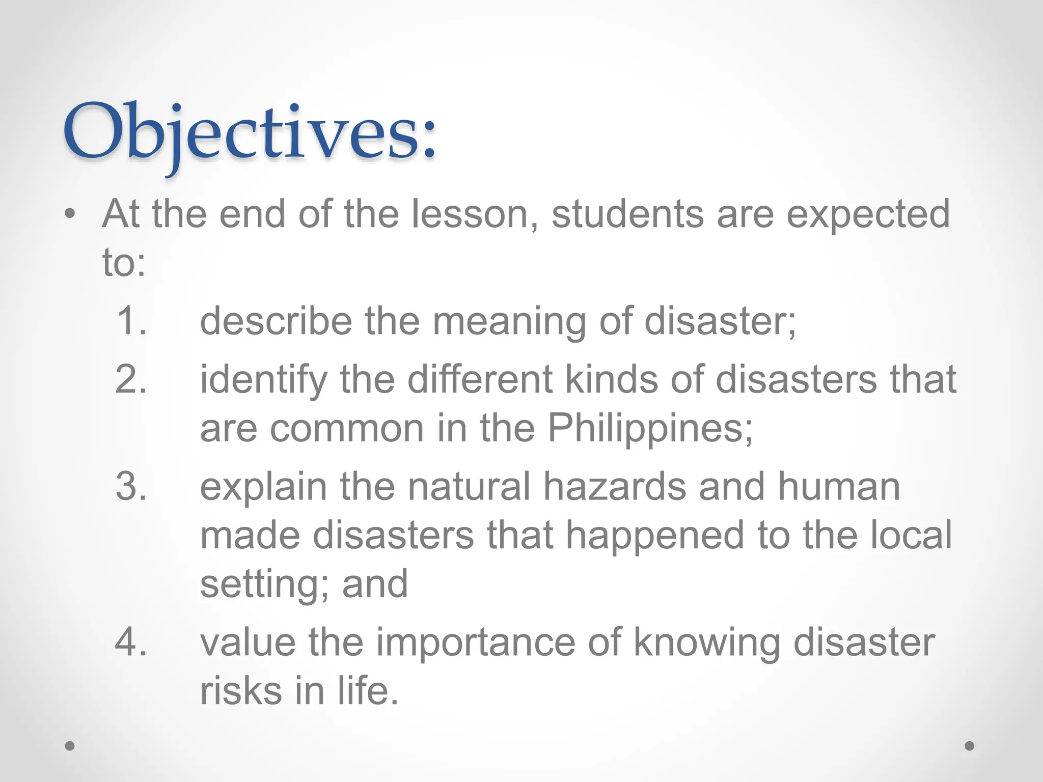 lesson 1.2 The Nature of Disaster and Risk Factor - Perspective of ...