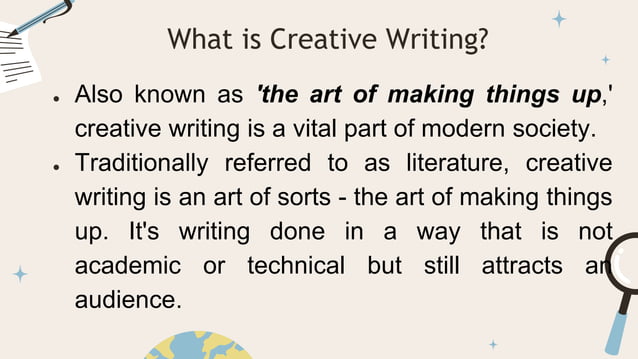 CREATIVE WRITING VS. TECHNICAL/ACADEMIC WRITING | PPTX | Books and ...