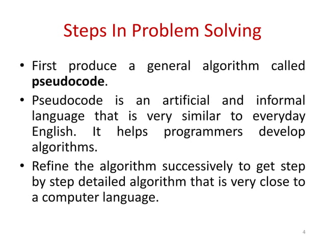 Lesson 1 Of C Programming Algorithms And Flowchartspptx 4890