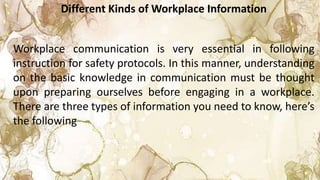 LESSON 1 animal production obtain and convey workplace information | PPTX