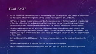 NATIONAL SERVICE TRAINING PROGRAM 1 LEGAL BASIS.pptx