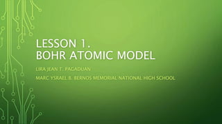 NLC Consolidation Camp Science 9 Lesson 1. The Bohr Model.pptx