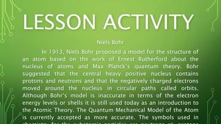 NLC Consolidation Camp Science 9 Lesson 1. The Bohr Model.pptx
