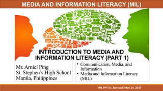 Introduction to Media and Information Literacy | PPTX