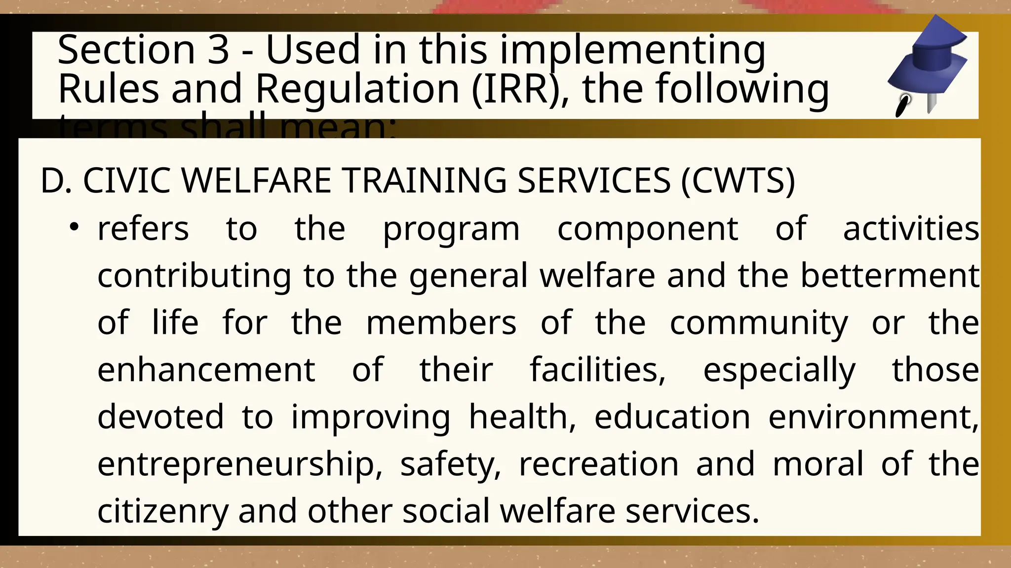 National Service Training Program (CWTS) pptx | PPTX