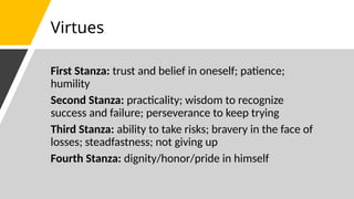 IF by Rudyard Kipling. A Poem Interpretation | PPTX
