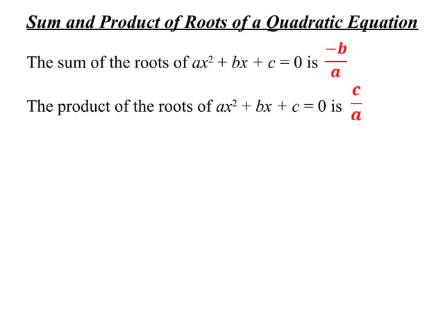 Lesson 1.4 - The Nature of Roots of Quadratic Equations.pptx