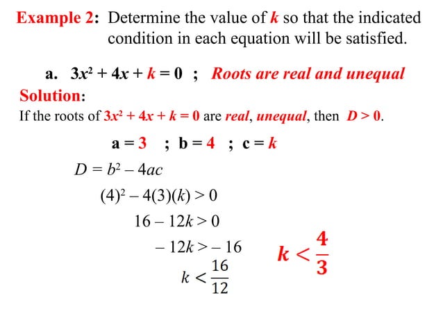 Lesson 1.4 - The Nature of Roots of Quadratic Equations.pptx