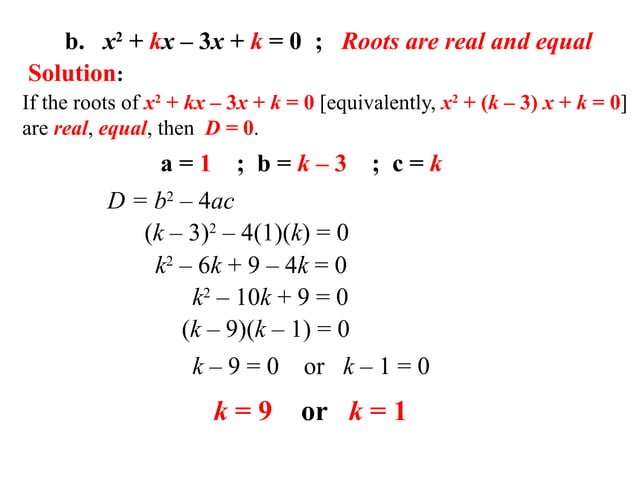 Lesson 1.4 - The Nature of Roots of Quadratic Equations.pptx