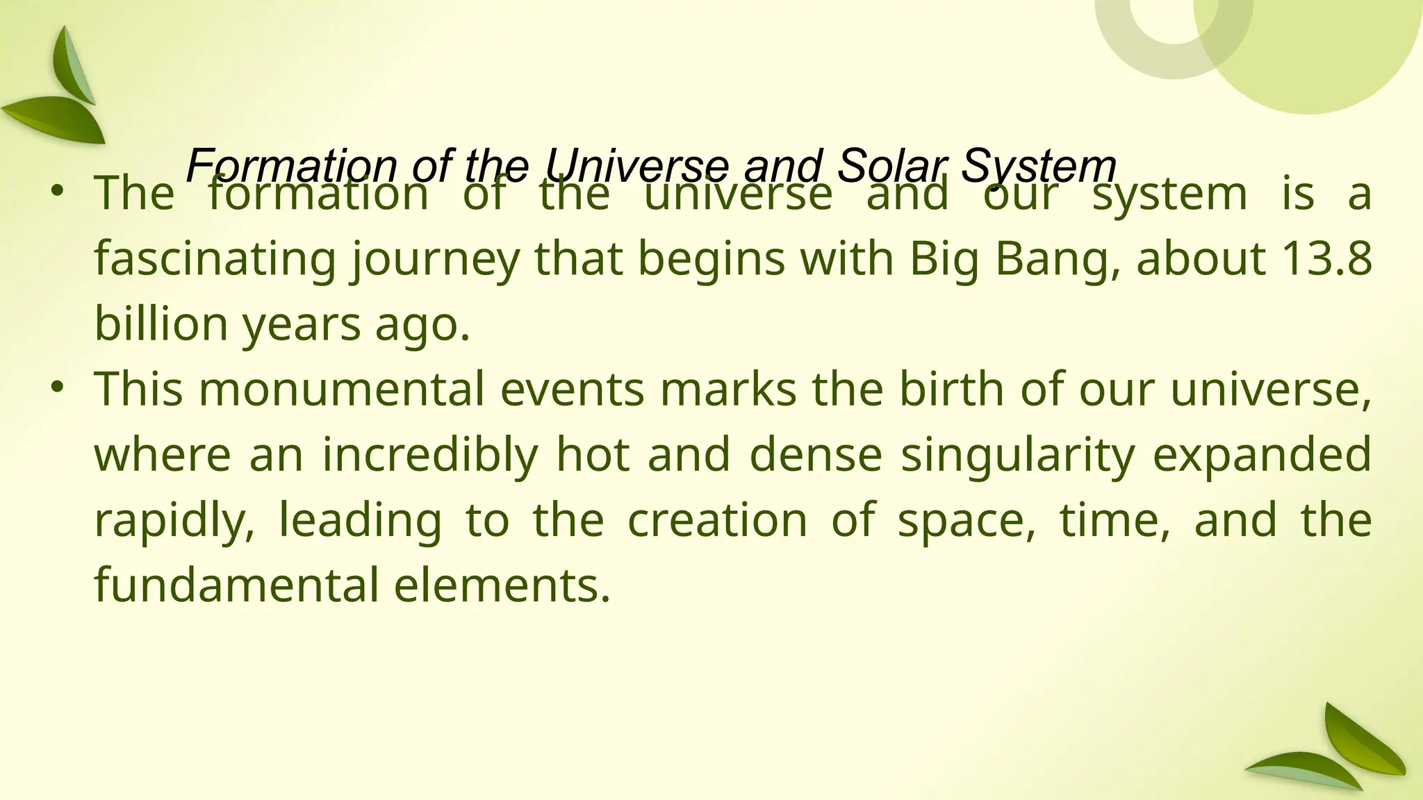 Origin and Structure of the Earth: Universe and Solar System | PPTX