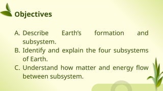 Origin and Structure of the Earth: Universe and Solar System | PPTX